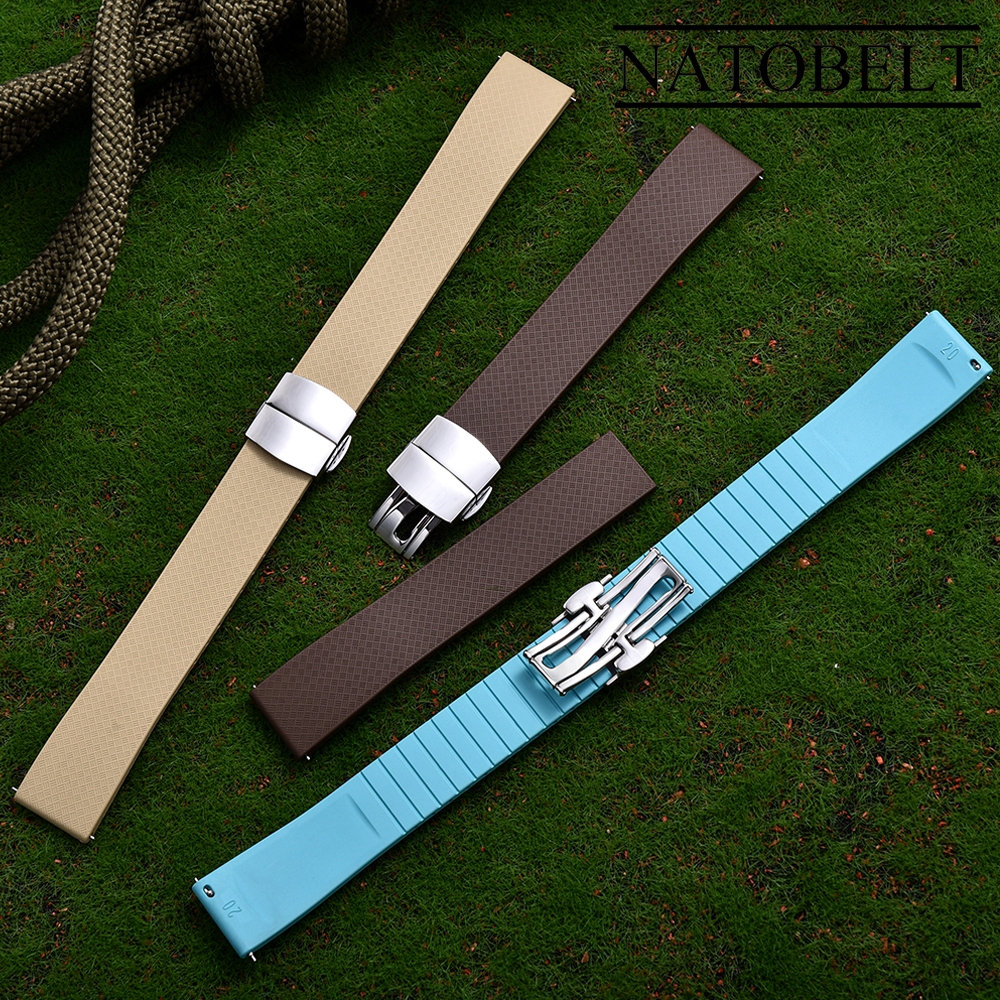 New Soft FKM Fluorous Rubber Strap CTS Design 20mm 22mm Qucik Release ...