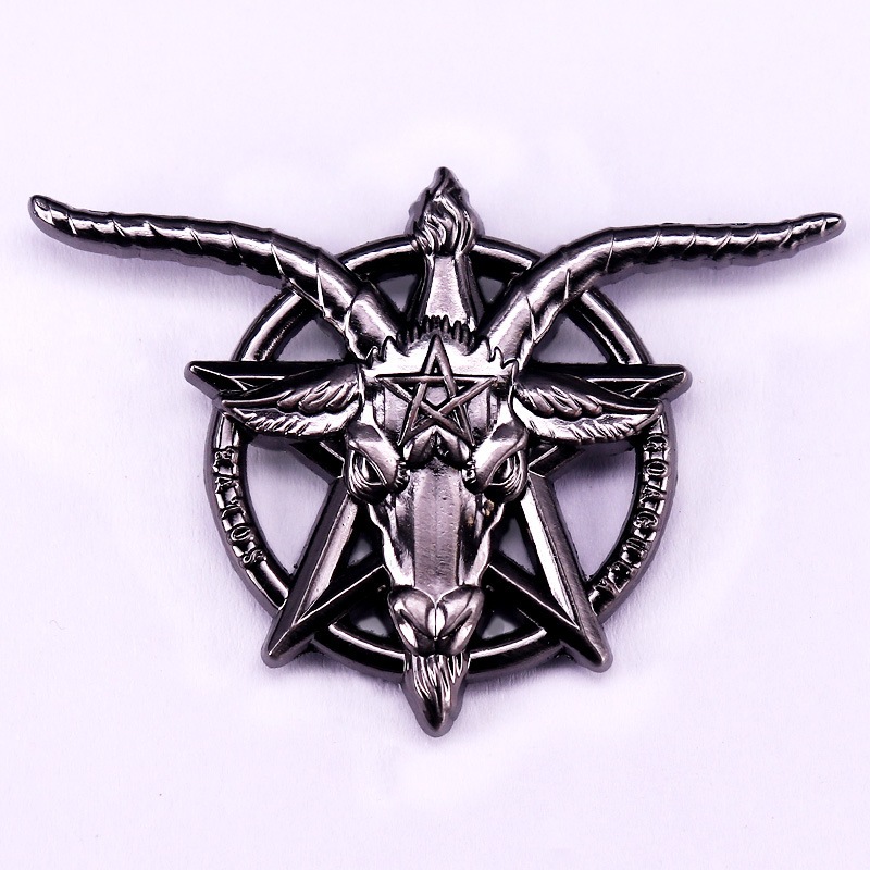 Goat Satan Lapel Pin Retro Five pointed Star Emblem | Shopee Malaysia