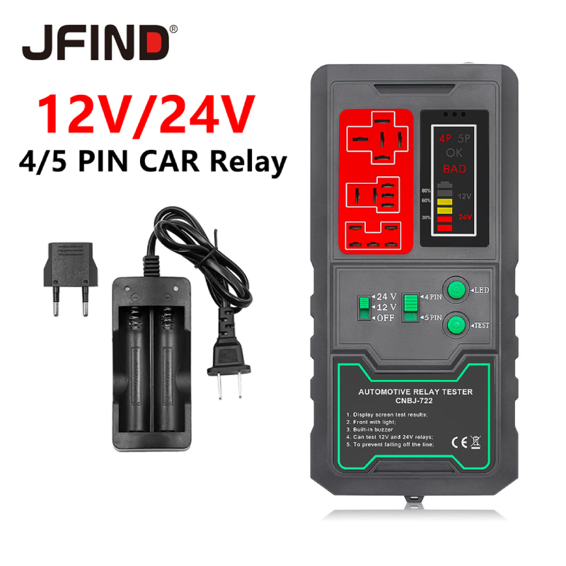 【spot goods】12V 24V Car Relay Tester Electronic Automotive Relay Tester ...