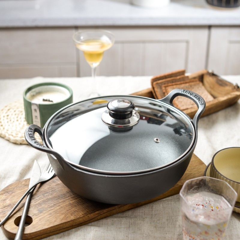 【New Fashion】Chinese Pure Cast Iron Skillet PFOA Free Frying Wok ...