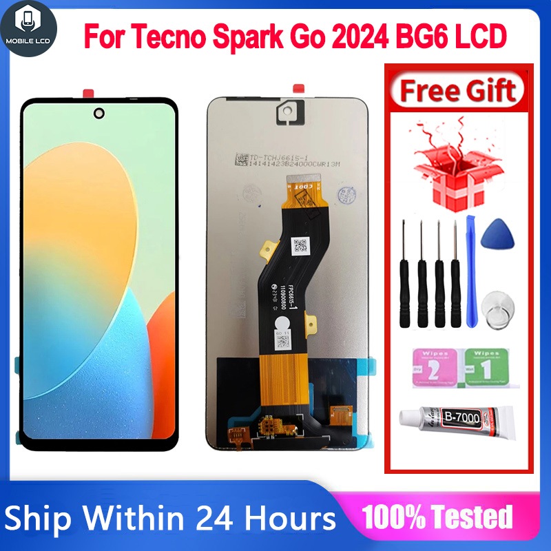 Original With Frame For Tecno Spark Go 2024 BG6 /Spark Go 2023 BF7n LCD Screen Display Touch ...