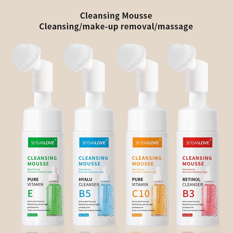 Amino Acid Cleansing Mousse Gentle Cleansing Moisturizing Moisturizing Oil Control Bubble Facial ...