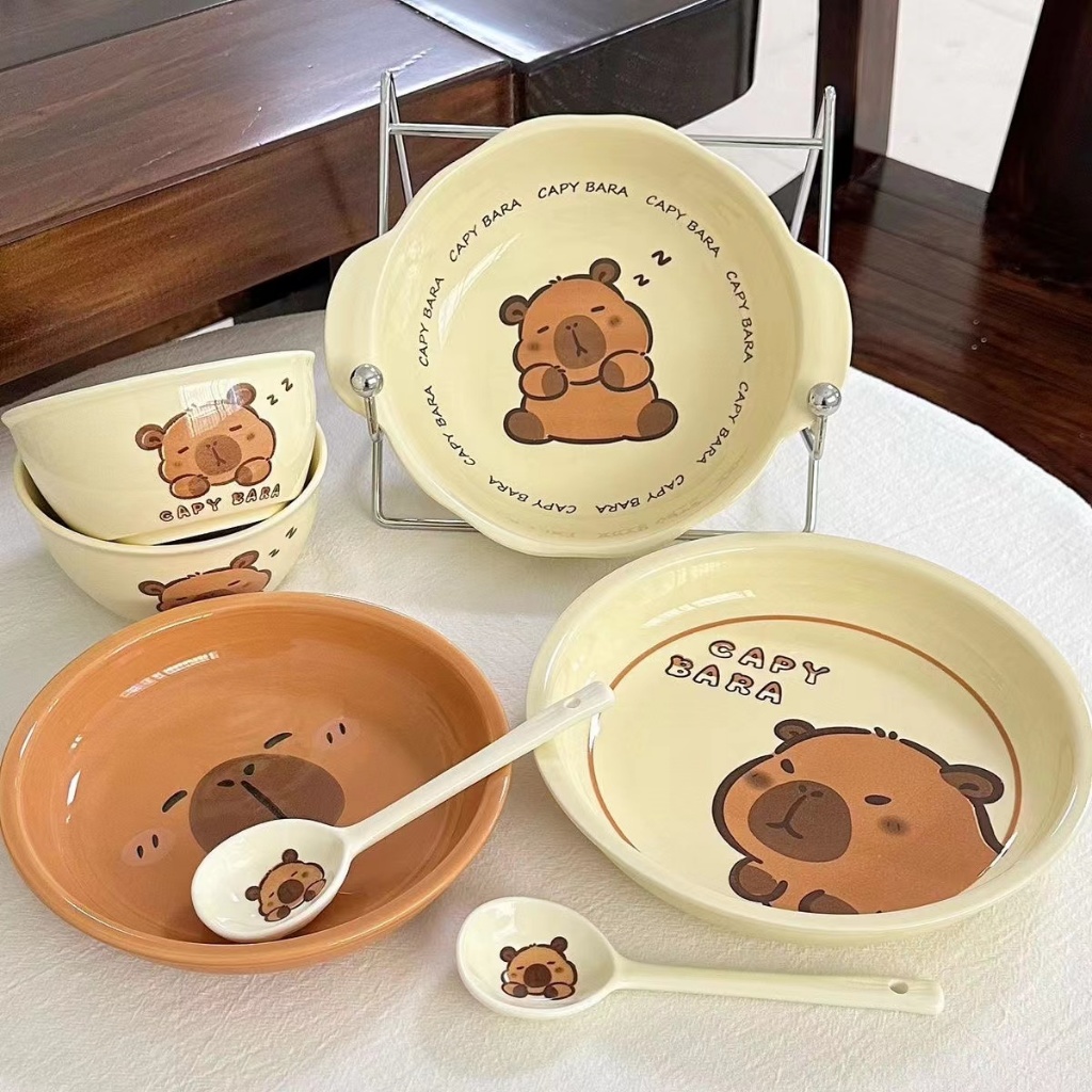 Molly Preferred Cute Cartoon Capybara Tableware Capybara Ceramic ...