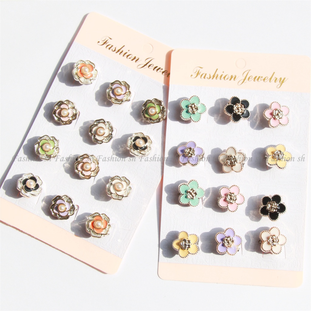 12pcs/set colorful flower baby brooch Pin Hijab Pin Shawl Pin Shoulder ...