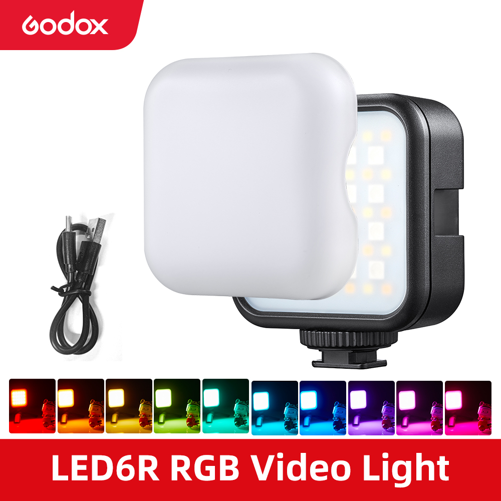 Godox LED 6R RGB LED Video Camera Light 13 FX Effects 1 for Vlog Video ...