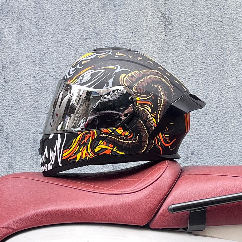 LVS หมวกกันน็อก flip motorcycle helmet double lens built-in sun visor ...