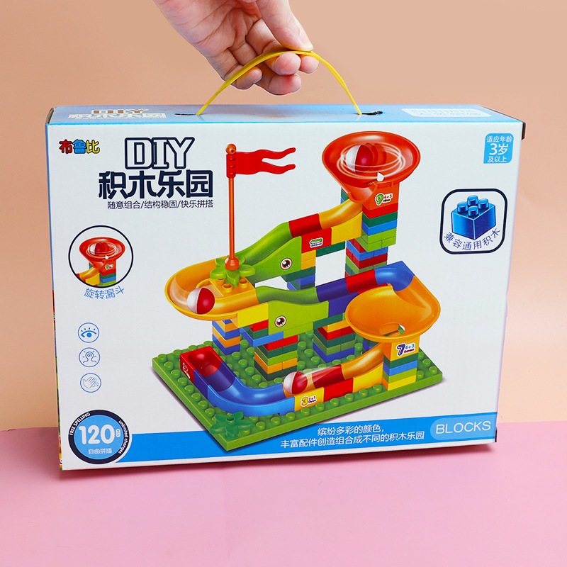 Colourful Slide Building Bricks Block with Slide and Funnel For ...