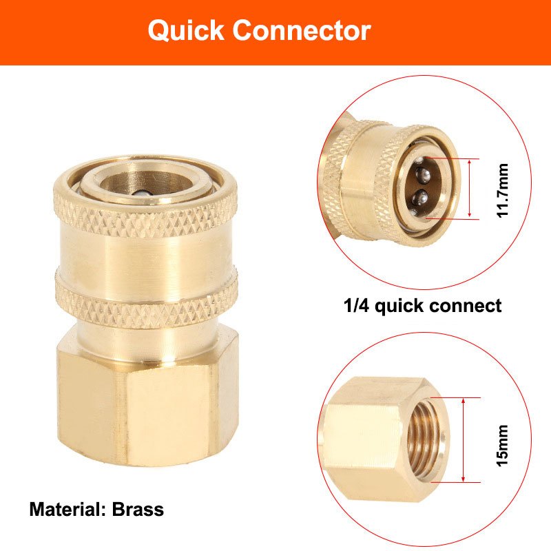 Nozzle Water Jet High Pressure Nozzle 1/4 Quick Connector Pipe Cleaner ...