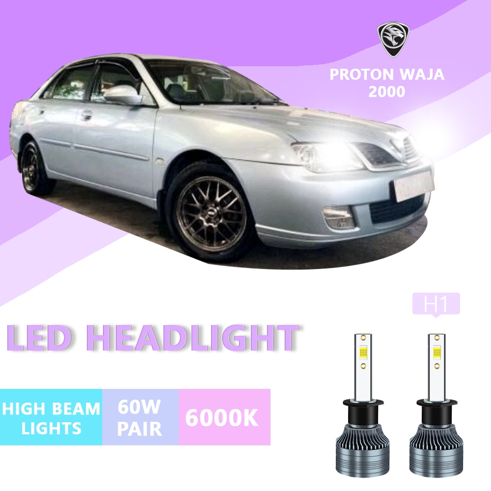 2PCS FOR proton waja 2000 H1 LED Super Bright Hi/Lo Beam Headlamp Lamp ...
