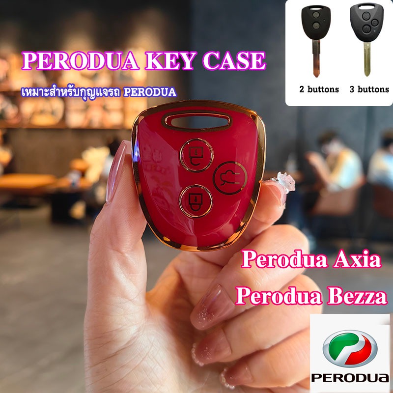 Perodua New TPU 2/3 Buttons Car Remote Key Case For Perodua Axia/Bezza ...