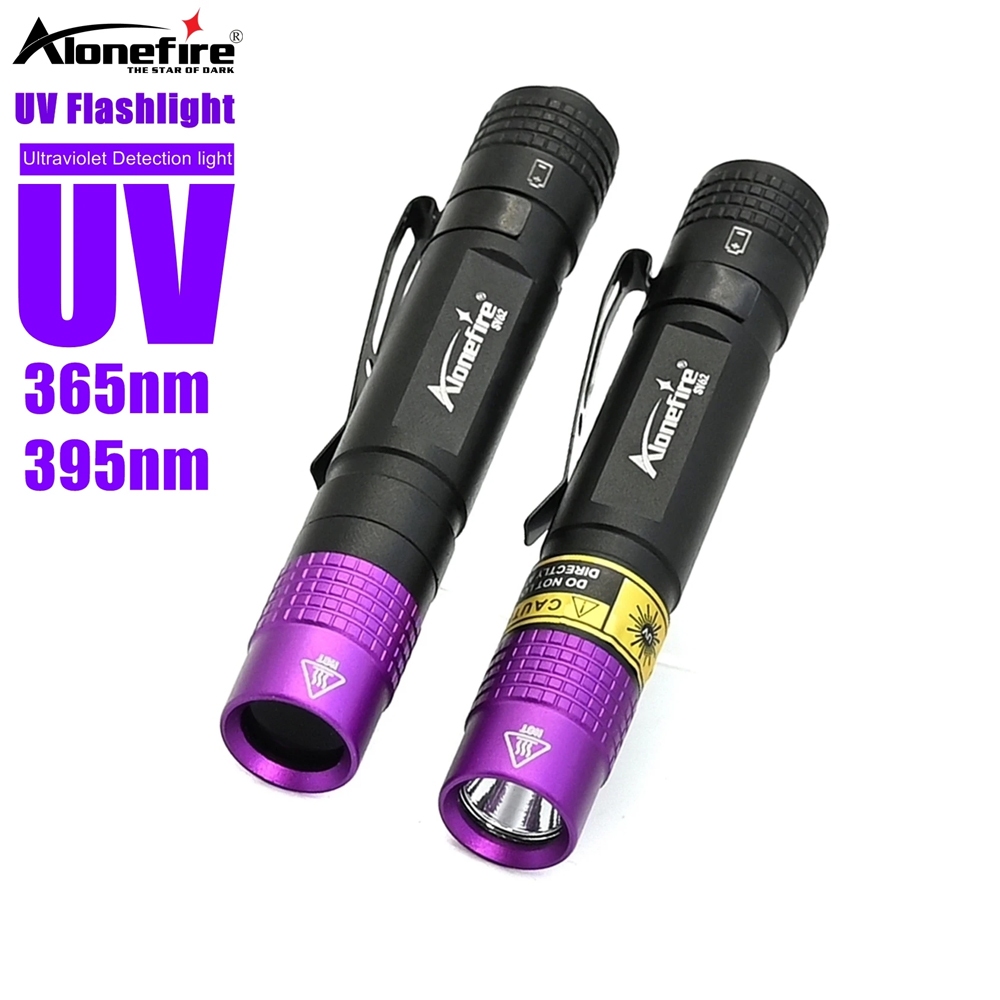 Alonefire SV62 365/395nm Uv Flashlight Blacklight Mini Ultraviolet ...