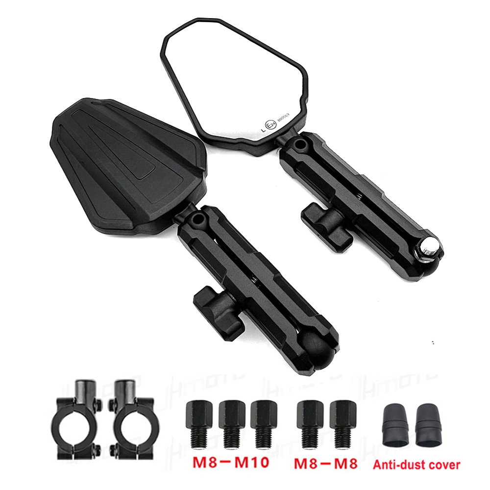 Universal Motorcycle Rearview Mirrors Off Road Adventure Wide View Side ...