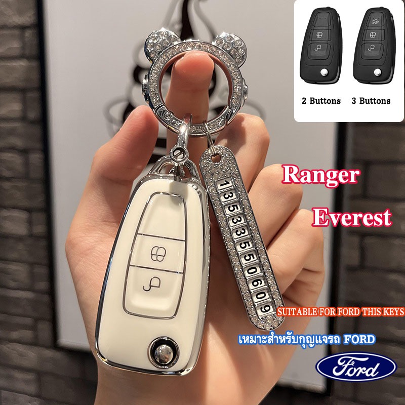 Ford 2/3 Buttons Car Remote Key Case For Ford Ranger/Everest Key Cover ...