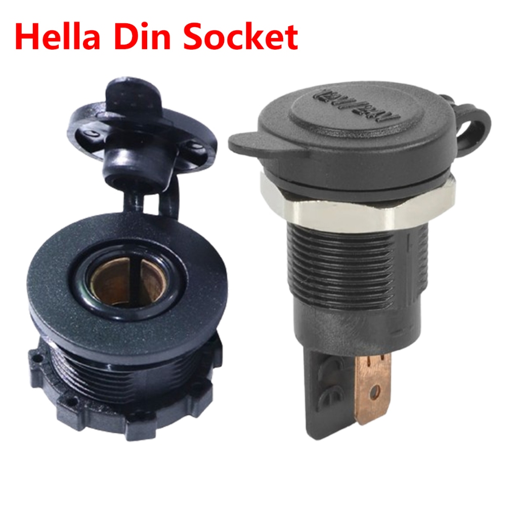 12V/24V Small EU Plug Din Hella Charger Adapter Socket Power Outlet ...