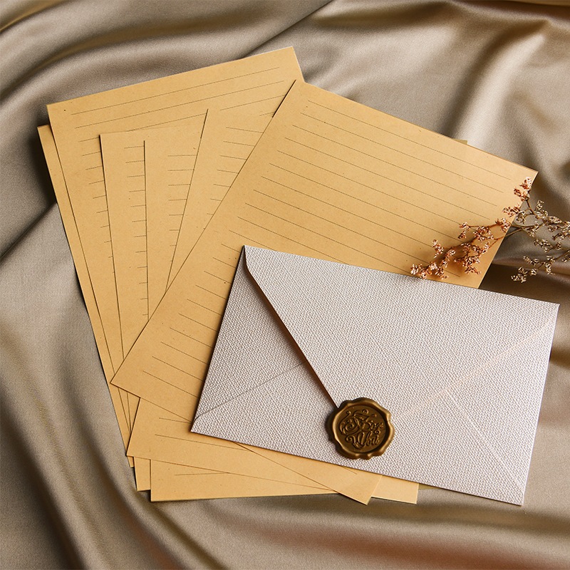 Vintage Linen Envelopes Retro Textured Envelope Stamp Seal Stickers ...