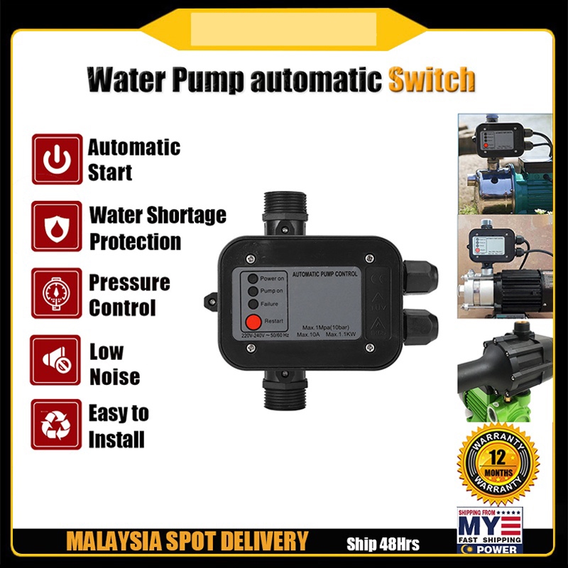 【In Stock & Fast Dispatch】220V Black Self-priming Water Pump Pressure ...