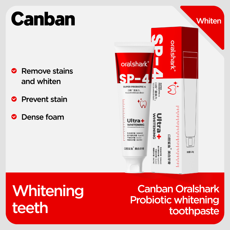 Canban Oral Shark SP Whitening Probiotic Toothpaste (120g) | Shopee ...