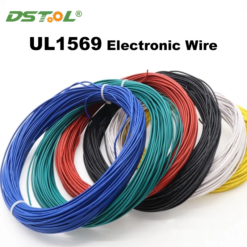 UL1569 Electronic Wire Cable Tinned Copper Conductor 1/2Meters 16/18/20/22/24/26/28/30 AWG ...