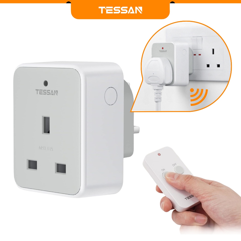 TESSAN Remote Control Extension Plug,Smart Socket with 30m Operating ...