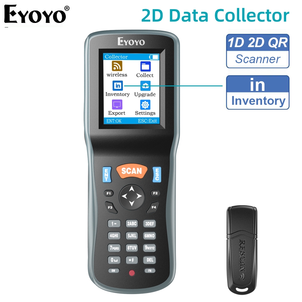Eyoyo Portable Inventory Scanner Data Collector QR 1D 2D Wireless ...