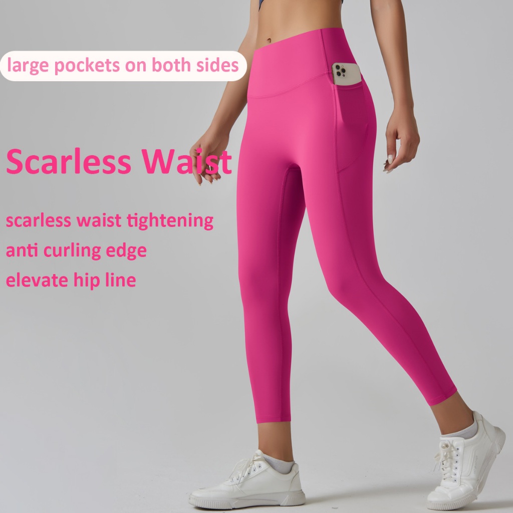 Nessaj Gym Sports Pant Women Workout Yoga Pants with Pocket High Waist ...