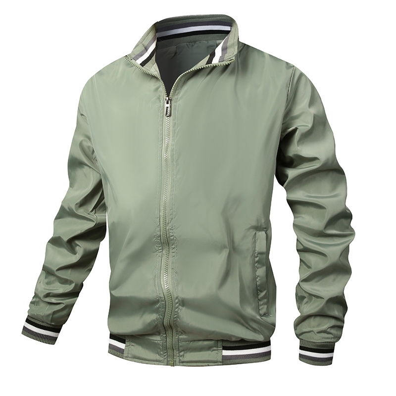 NEW Fashion Sports Men's Zipper Jacket Bomber Jacket Outdoor Casual ...