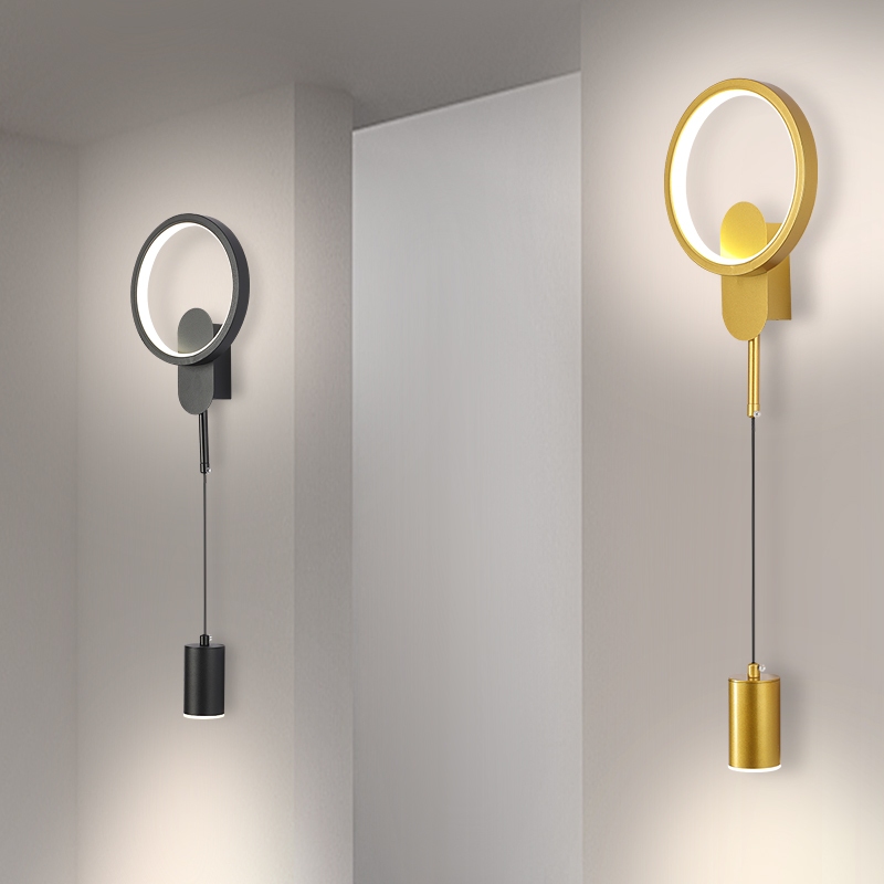 Modern LED Wall Lamp Nordic Gold Wall Light 24W Bedside Indoor Lighting ...