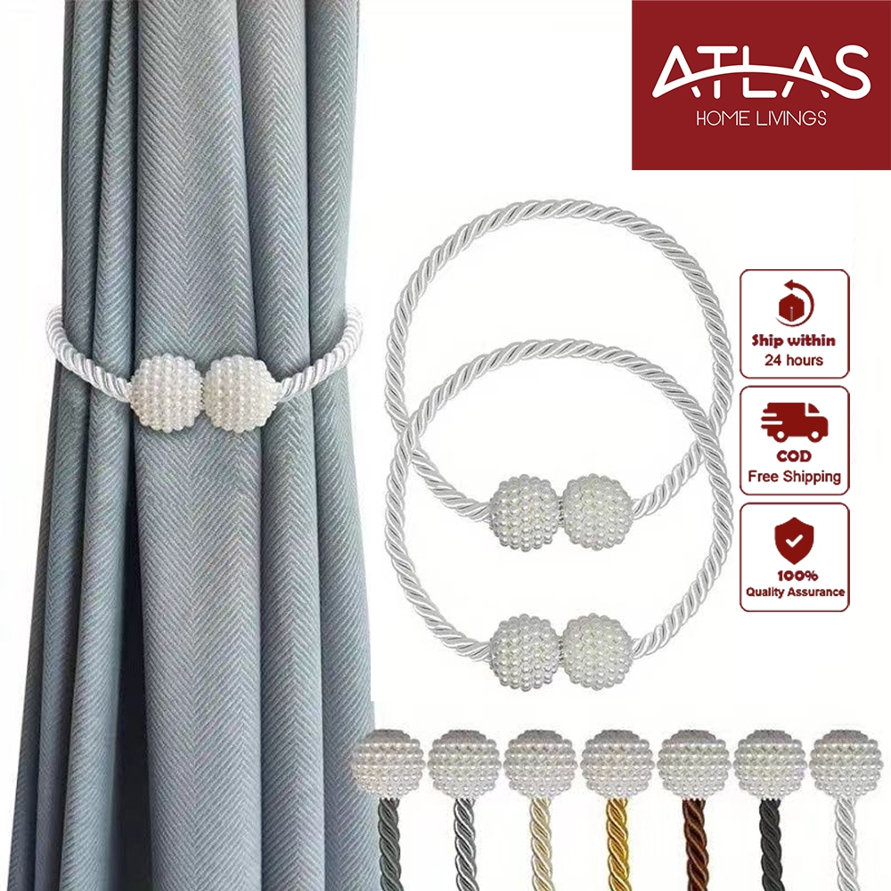 HOME LIVINGS Ready Stock Curtain Binding Belt Magnetic Tieback Braided ...