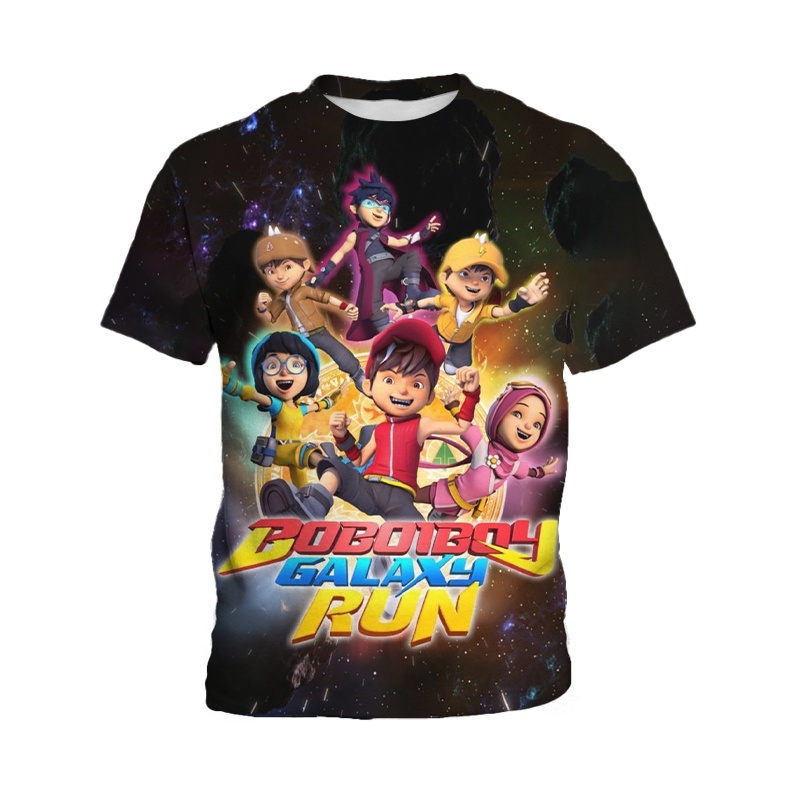 2024 New Baju BOBOIBOY Children's Animation Pattern 3D Printing Boy's T ...