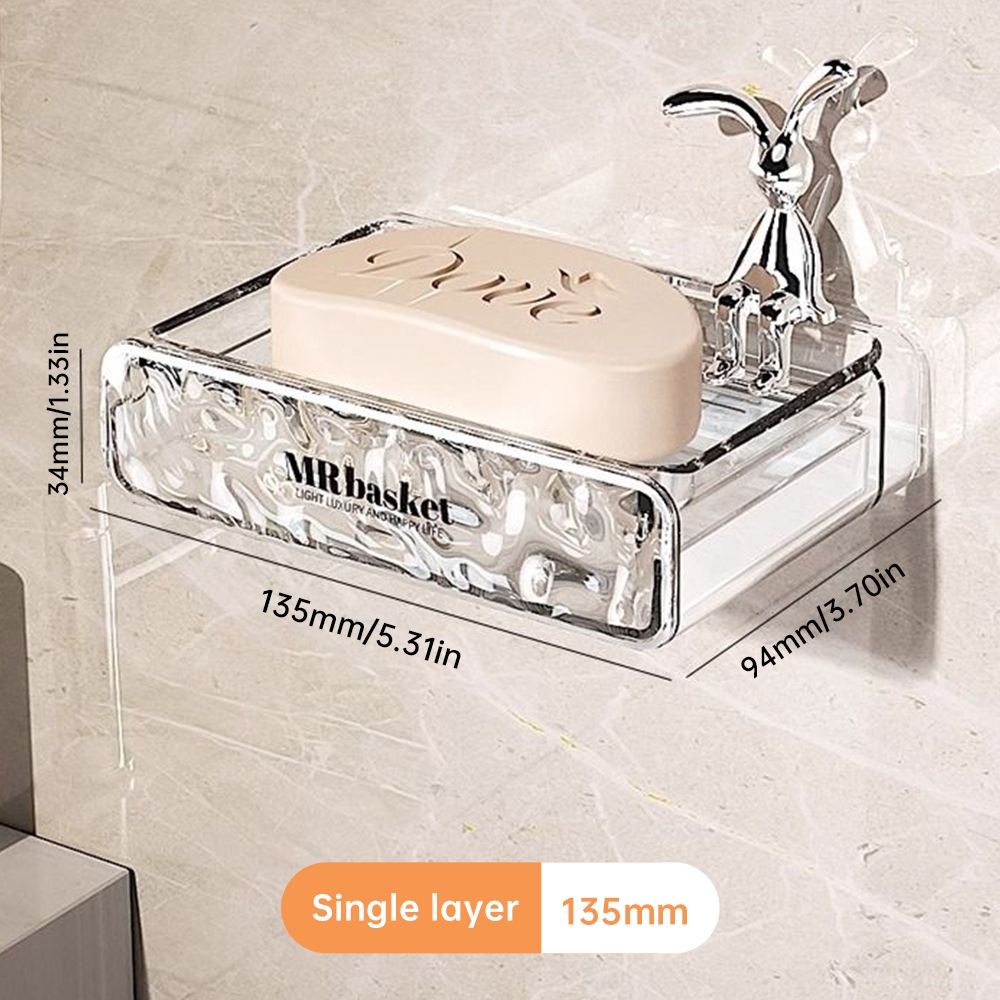 Perforation-free Soap Box Wall-Mounted High-End Toilet Drain Wall Soap ...