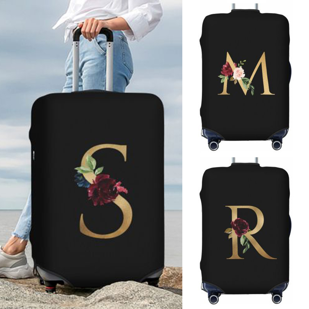 Letter K-T Luggage Protective Cover Alphabet Travel Suitcase Case ...