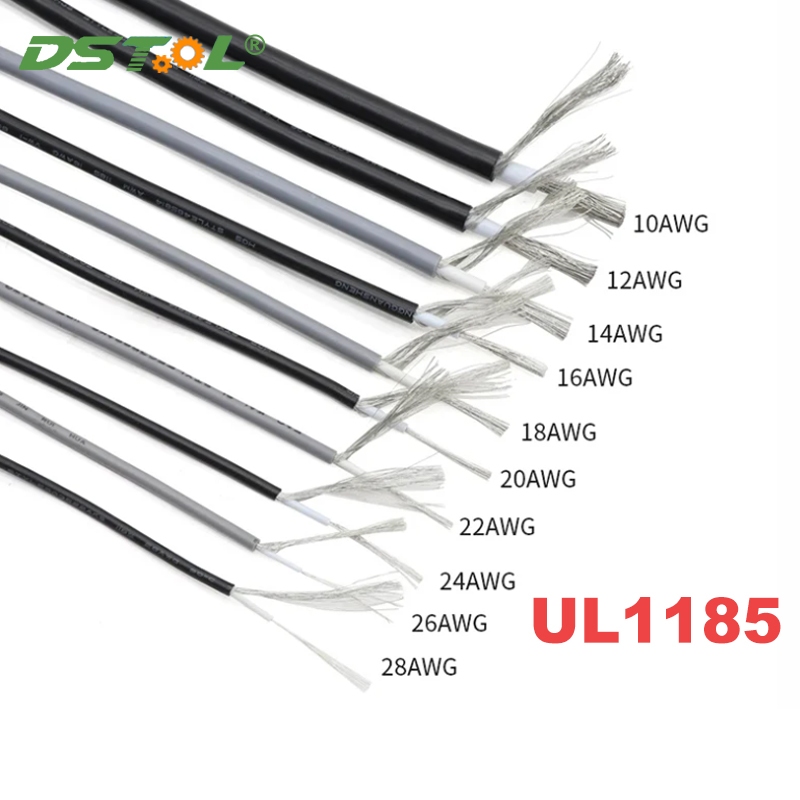 UL1185 Shielded Electronic Wire Signal Shield Cable 28 26 24 22 20 18 16 14 12 10 AWG Single ...
