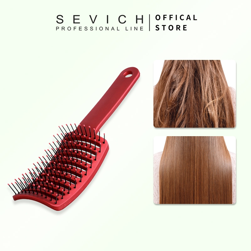 SEVICH 3 Colors Fluffy Hairdressing Comb Curved Wide Tooth Curly Ribs ...