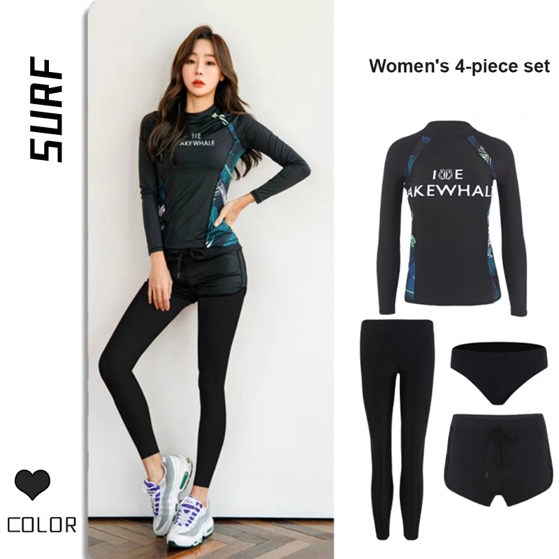 Surf Swimming Suit Woman 遊泳衣女 Swimsuit Woman Long Sleeve Swimming Suit