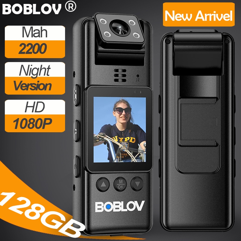 BOBLOV A23 Body Mini Action Poice Camera HD 1080P 128GB 2200MAH Night ...