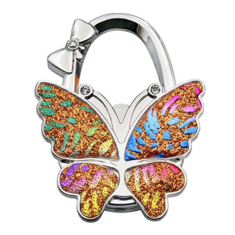 Folding Purse Handbag Hook butterfly Frosted Pattern Briefcase Hanger ...