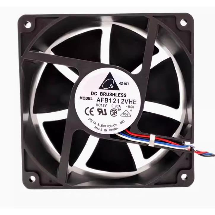 Original Delta AFB1212VHE 12038 12V 0.90A 12CM High Air Volume Temperature Control Cooling Fan ...