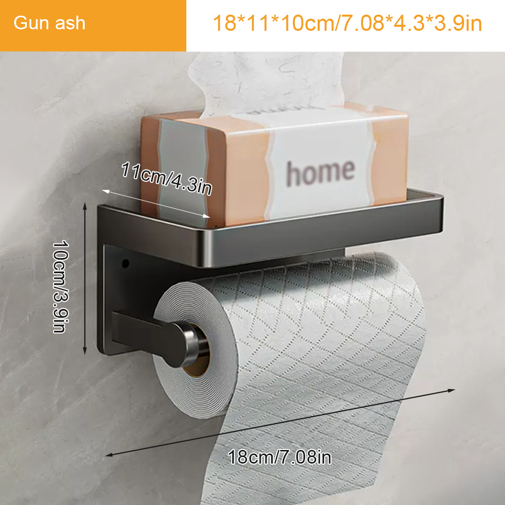 Toilet Tissue Box Wall-Mounted Toilet Paper Box Place Toilet Roll Paper ...