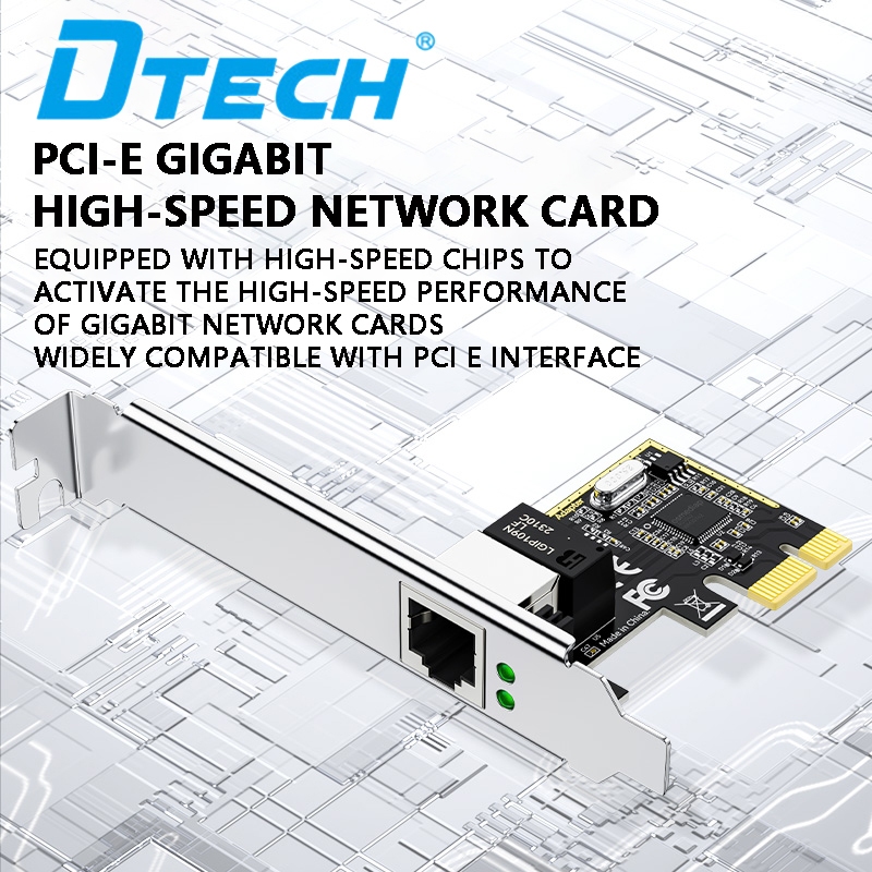 Dtech PCIE to 2.5G Gigabit Network Card Desktop Computer PCI-E Built-in ...