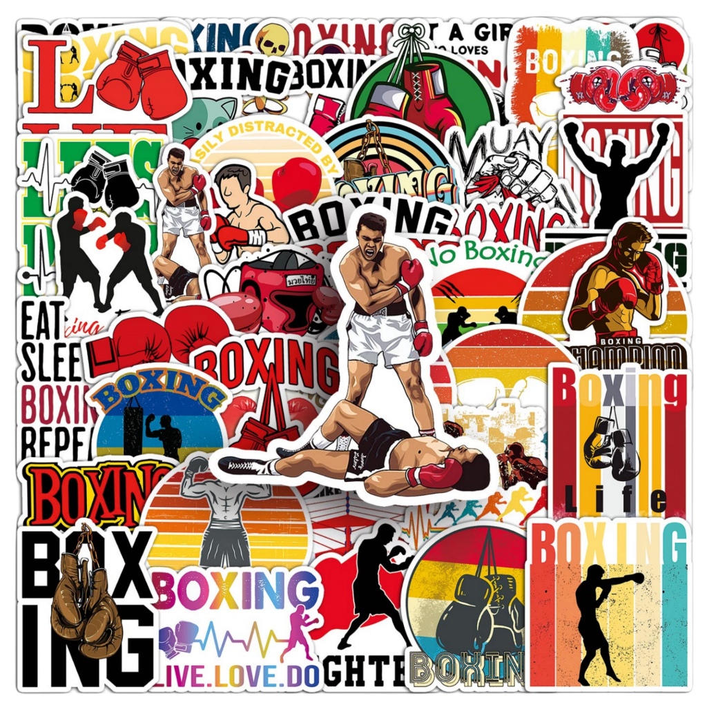 50Piece Funny Boxing Sports Stickers DIY For Phones Laptop Car Sticker ...