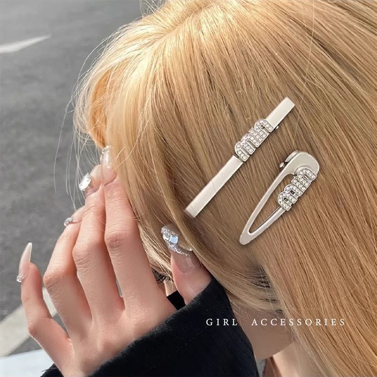 JOJO COCO High-end Metal Love Star One-word Clip Girl's Side Bangs Clip ...