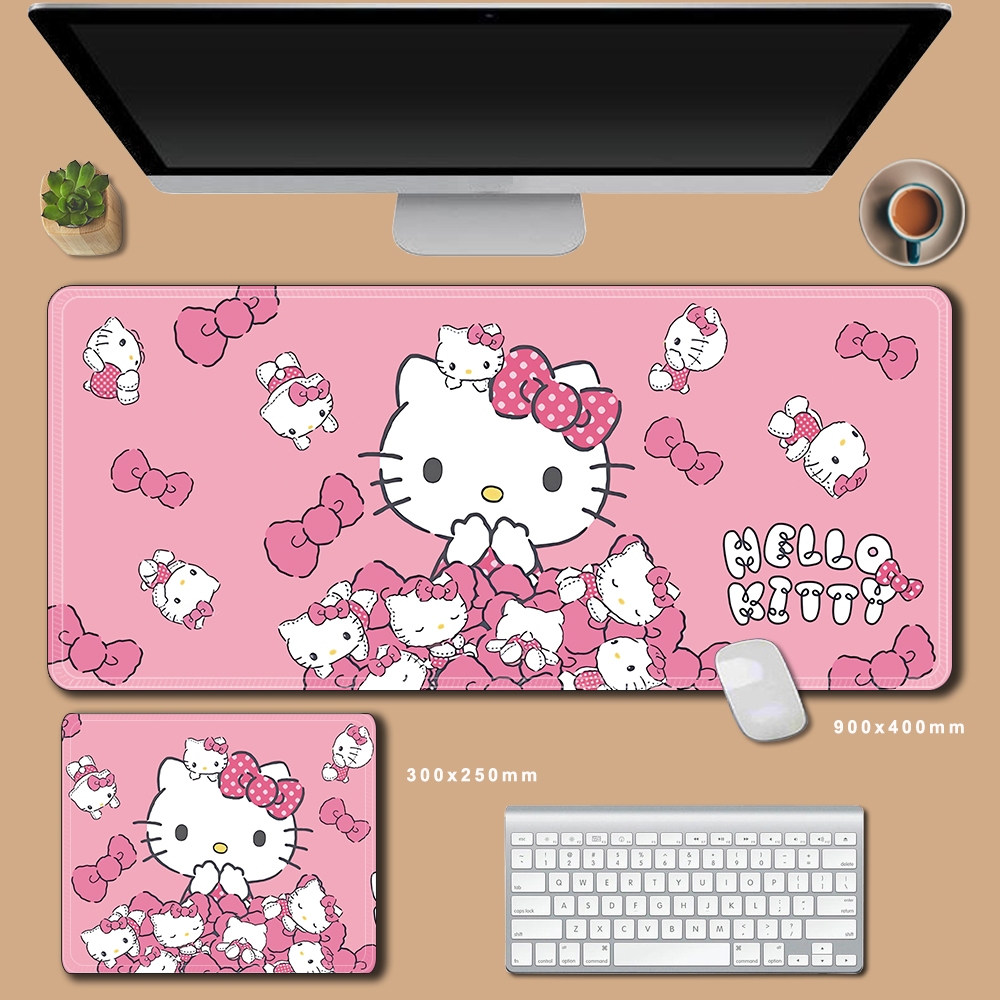 70x30cm Hello Kitty Mouse Pad Large Cute Pink Mousepad Anime Cartoons ...