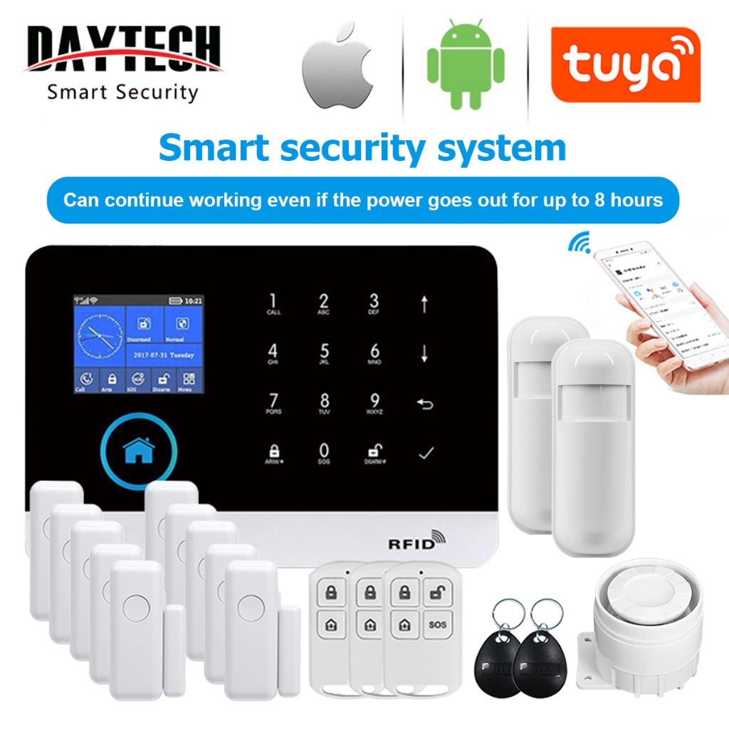 Daytech Wireless alarm rumah Tuya smart home Alarm System APP door ...