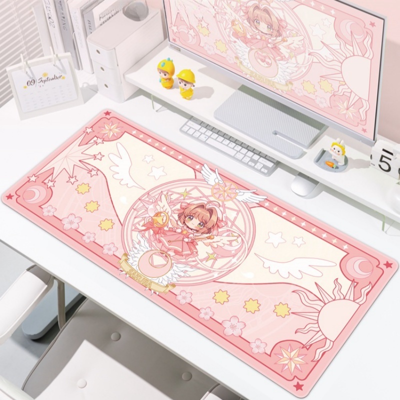 Mouse Pad Oversized Girl High-value Magic Sakura Computer Keyboard Pad ...