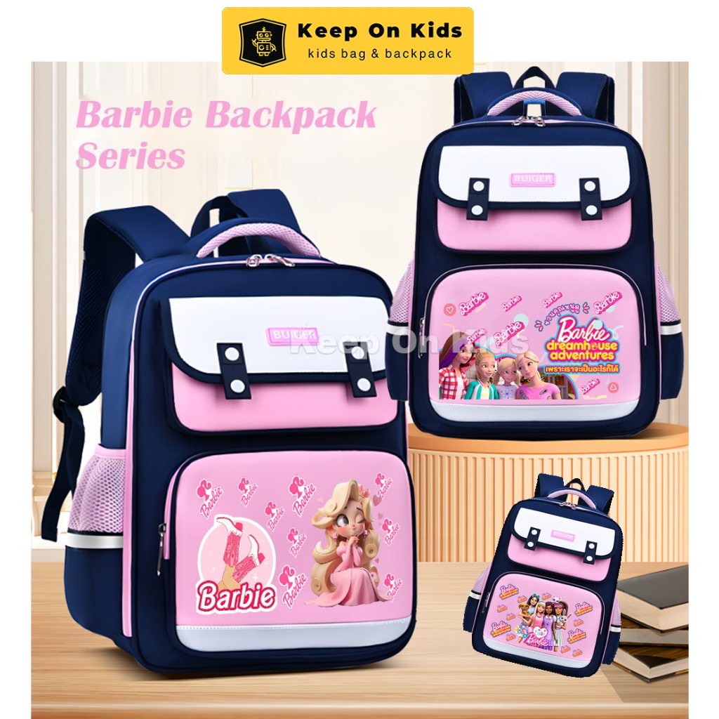 38cm Cartoon School Bag Barbie Backpack Girls Beg Sekolah Budak ...
