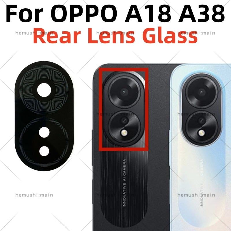 Rear Back Camera Glass Lens For OPPO A18 A38 CPH2591 CPH2579 ...