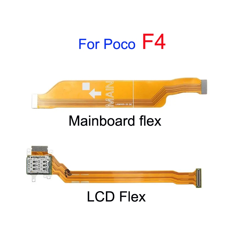 For Poco F4 Main Board Motherboard Mainboard LCD Flex Replacement ...
