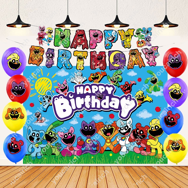 Smiling Critters Themes Family Cartoon Party Scene Layout Supplies Kid ...