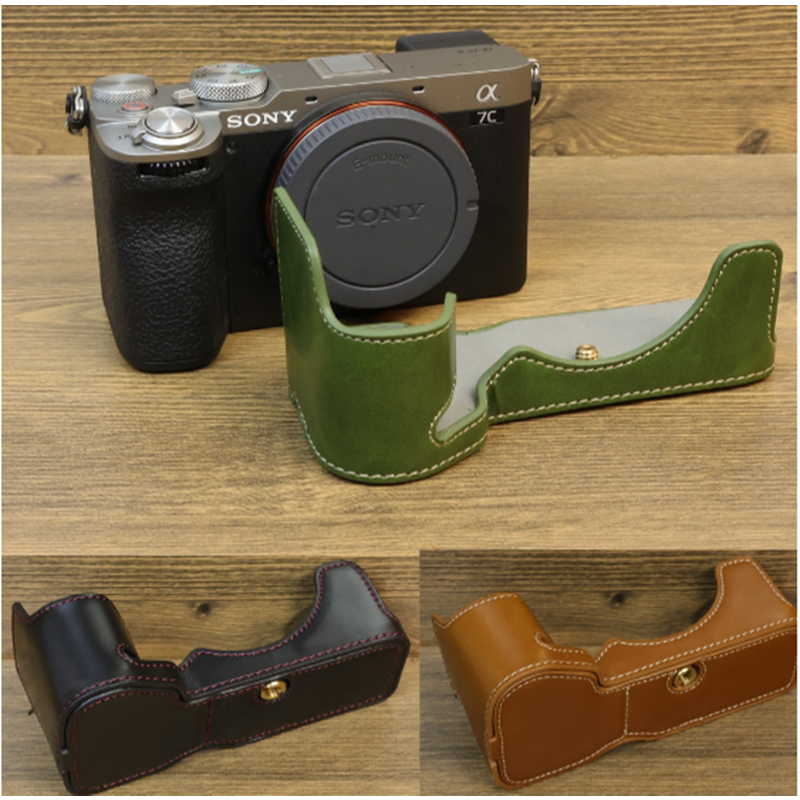 A7C2 PU Camera Bag Half Base Body Case for Sony A7C II A7CII A7CM2 A7C ...