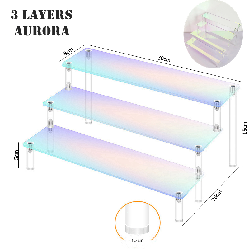 3/4/5 Tier Acrylic Display Stand Toy Cosmetics Showcase Cosmetic ...